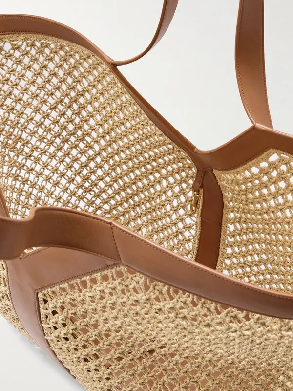 Saint Laurent Loulou Raffia Tote