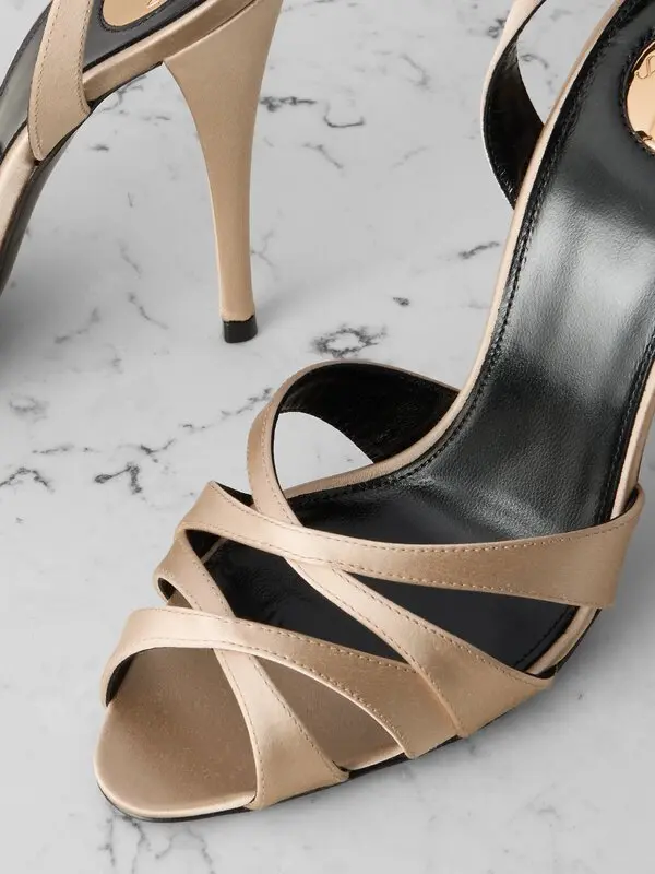 Saint Laurent Chandelle Satin Sandals