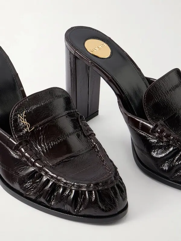 Saint Laurent Le Loafer Eel Pumps