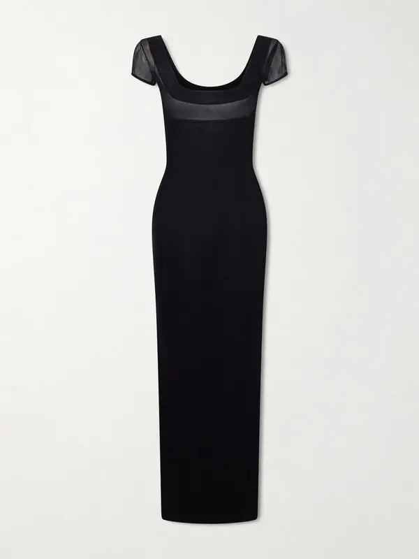 Saint Laurent Knitted Maxi Dress