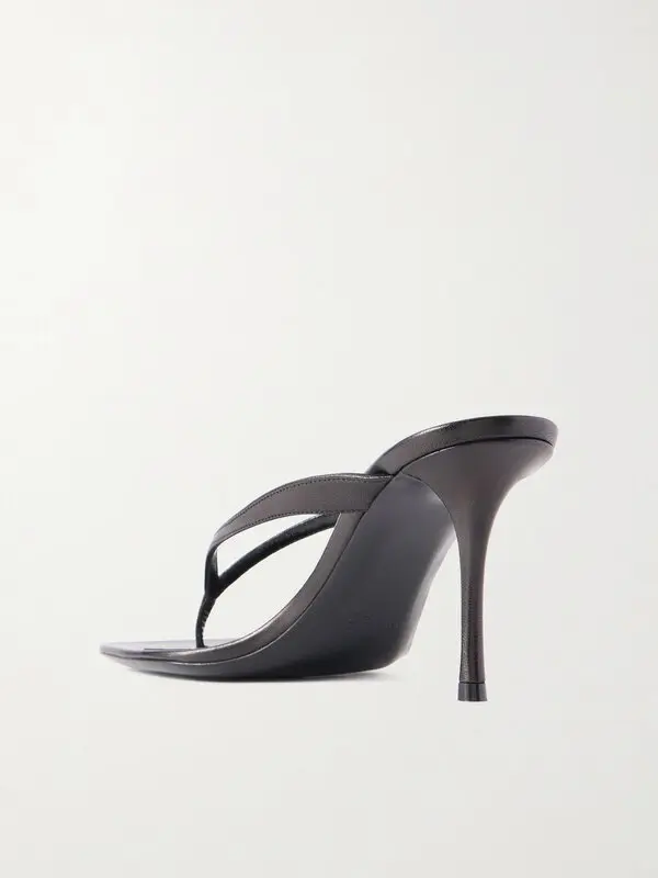 Saint Laurent Sue Embellished Leather Stiletto Sandals