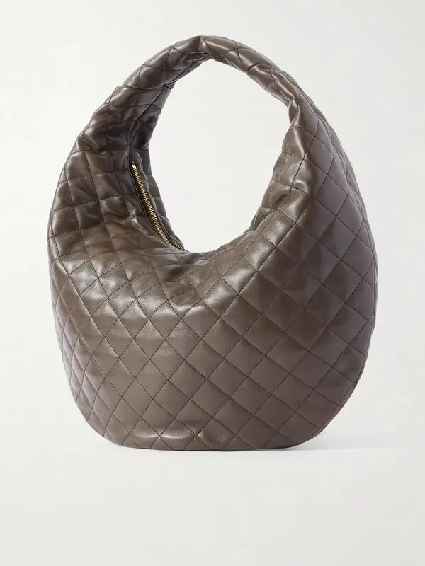Saint Laurent Icare Matelassé Leather Tote - Gray