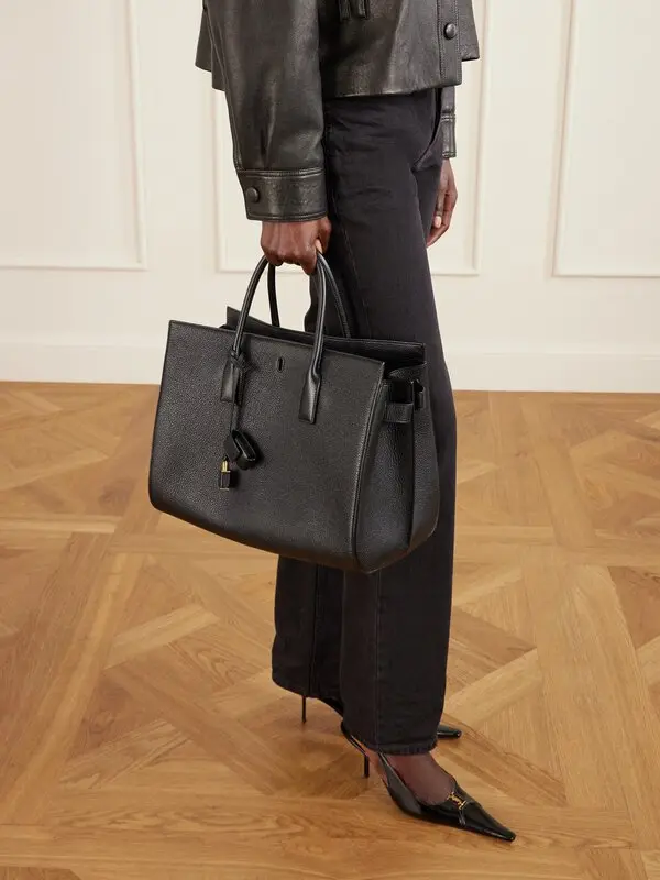 Saint Laurent Sac De Jour Large Textured-leather Shoulder Bag