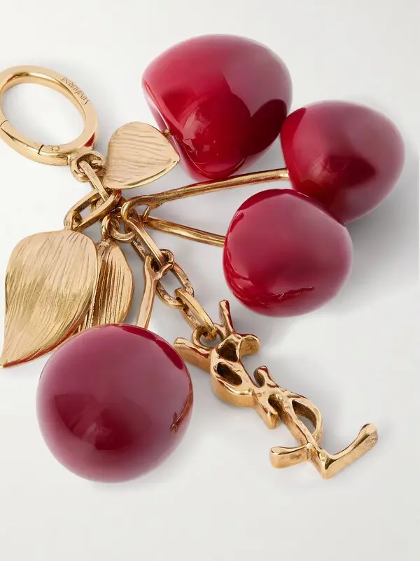 Saint Laurent Cherry Charm Keychain
