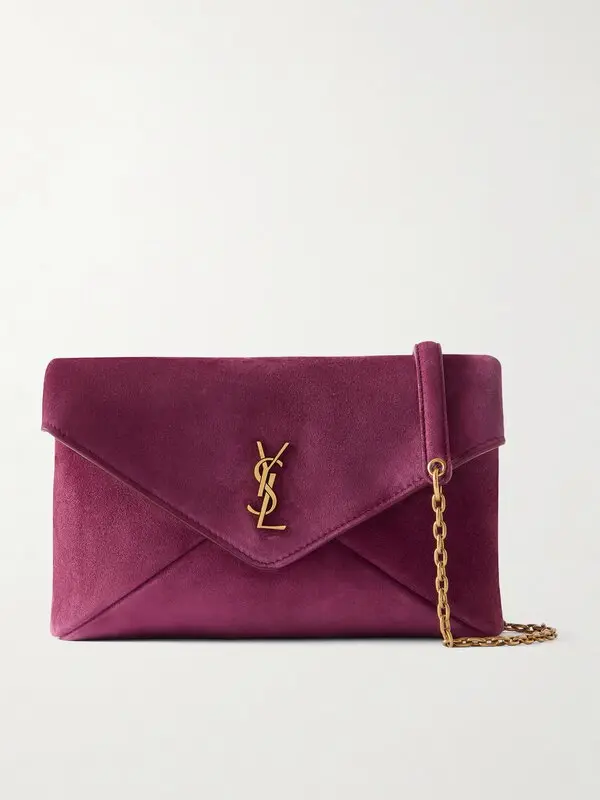 Saint Laurent Cassandre Suede Shoulder Bag
