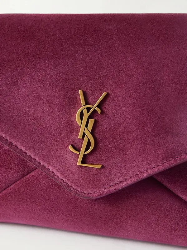 Saint Laurent Cassandre Suede Shoulder Bag