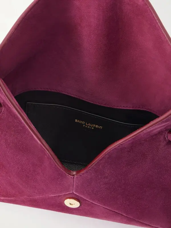 Saint Laurent Cassandre Suede Shoulder Bag