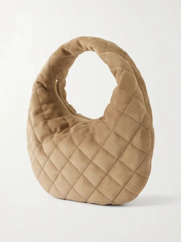 Saint Laurent Icarino Matelassé Suede Shoulder Bag