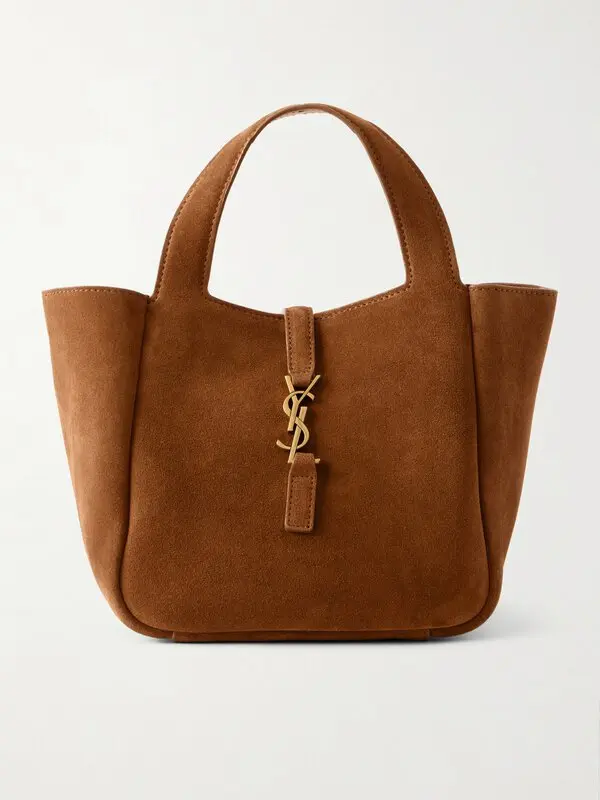Saint Laurent Le 5 À 7 Baby Bea Suede Shoulder Bag - Brown