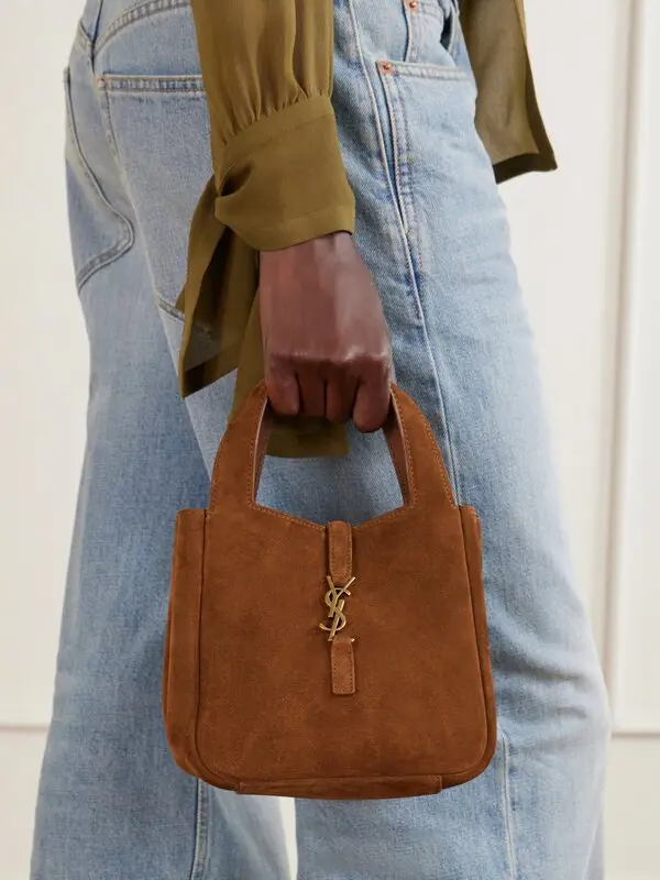 Saint Laurent Le 5 À 7 Baby Bea Suede Shoulder Bag - Brown