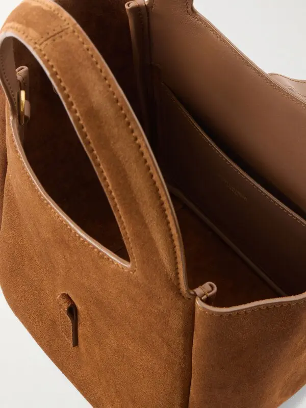 Saint Laurent Le 5 À 7 Baby Bea Suede Shoulder Bag - Brown