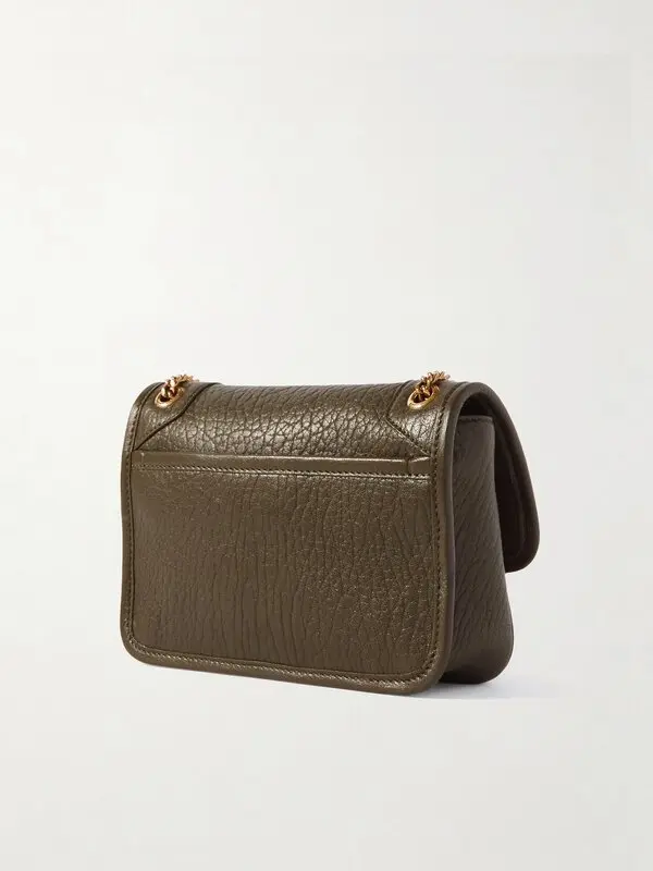 Saint Laurent Niki Mini Crinkled-leather Shoulder Bag