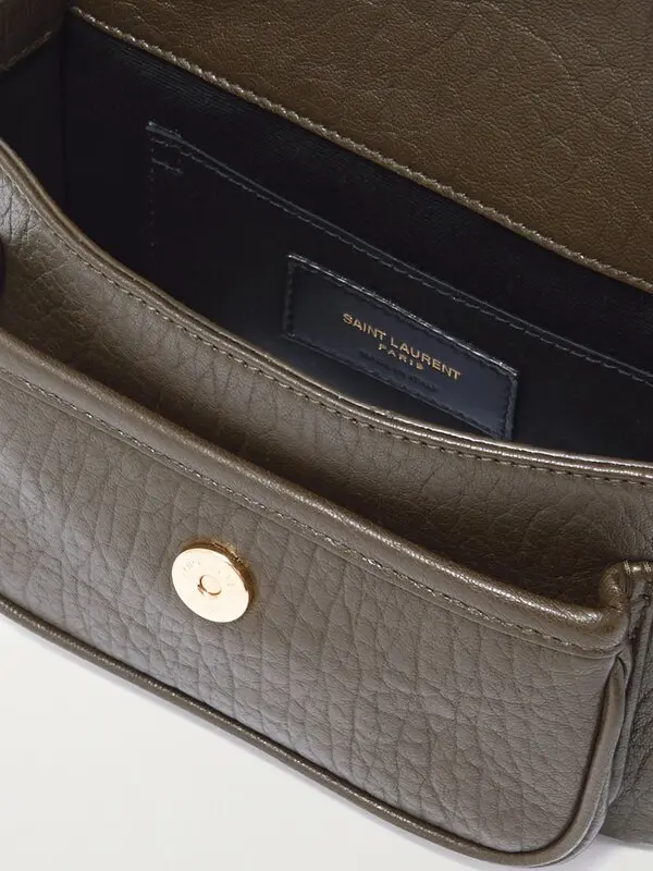 Saint Laurent Niki Mini Crinkled-leather Shoulder Bag