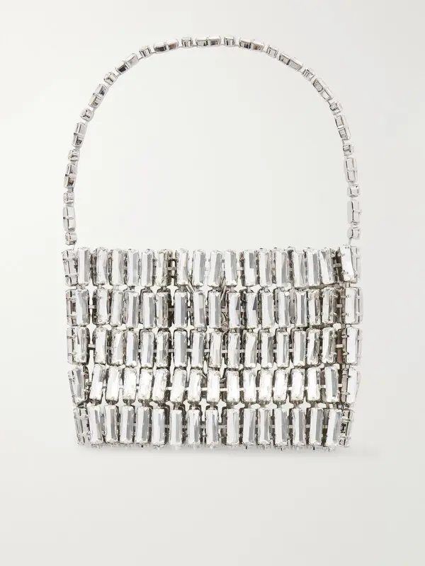 Saint Laurent Micro Crystal-embellished Chainmail Shoulder Bag