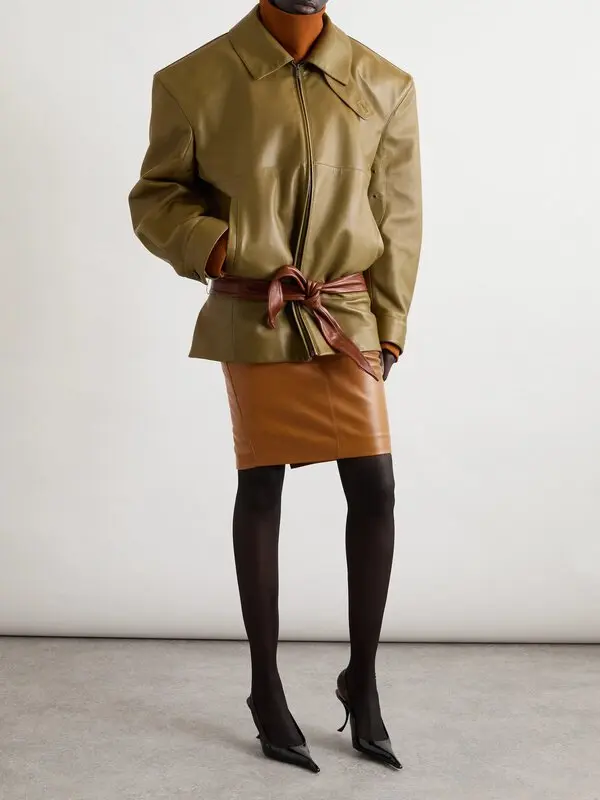 Saint Laurent Leather Skirt