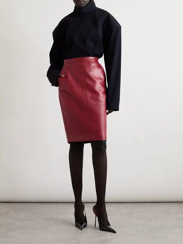 Saint Laurent Leather Skirt