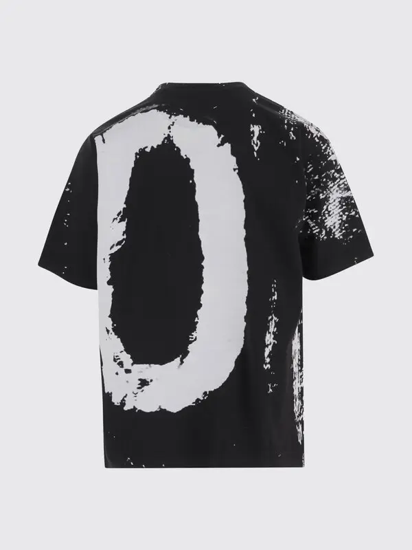 MAISON MARGIELA Slogan Print Cotton T-shirt With Dropped Shoulders - Black