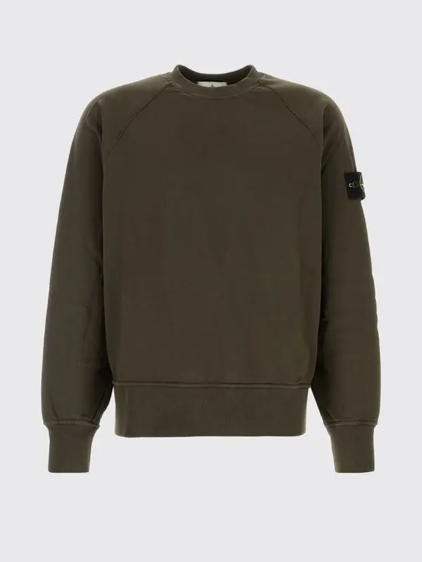 Stone Island Cotton Crewneck Sweatshirt With Compass Logo - Grey