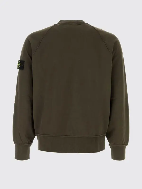 Stone Island Cotton Crewneck Sweatshirt With Compass Logo - Grey