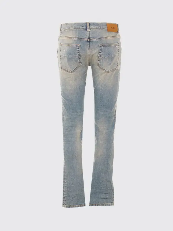 Amiri Distressed Straight Leg Jeans - Blue