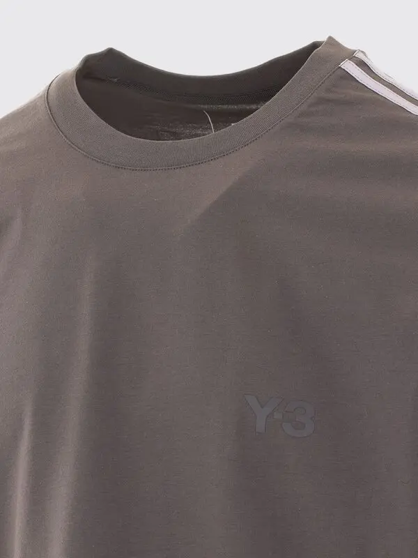 Y3 Crewneck Cotton T-shirt With Short Sleeves And Tone-on-tone Logo