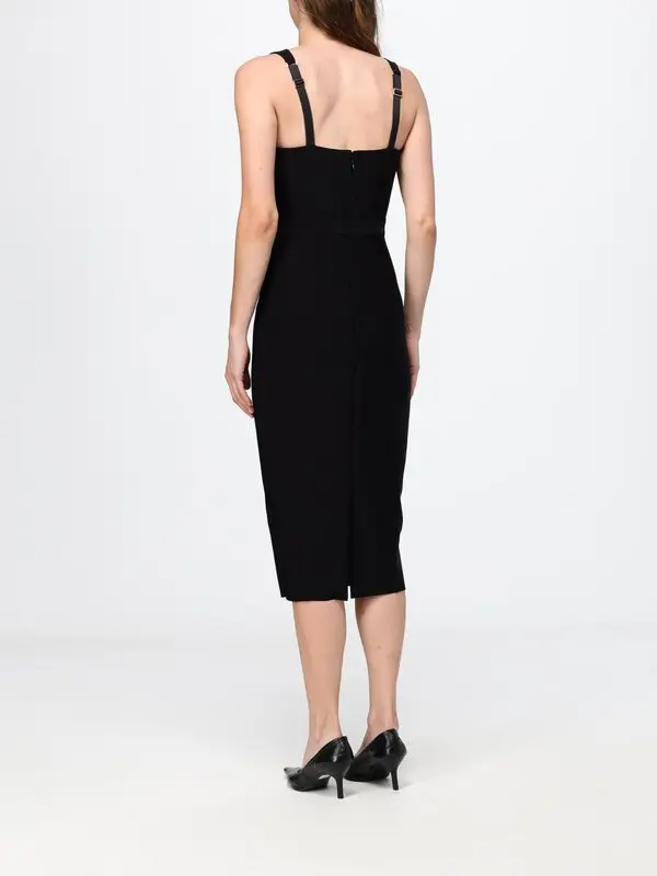Elisabetta Franchi Midi Dress With Square Neckline