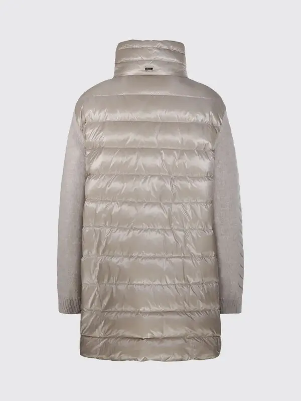 Herno Quilted Jacket With Contrasting Knit Sleeves