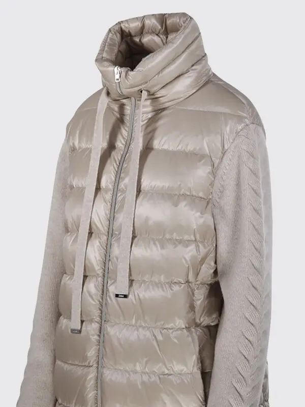 Herno Quilted Jacket With Contrasting Knit Sleeves