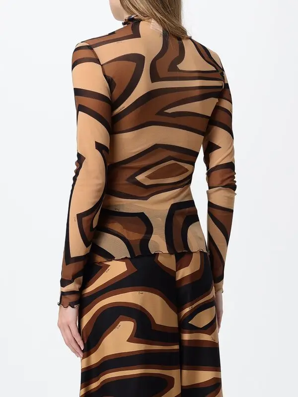 Emilio Pucci Long Sleeve High Neck Top