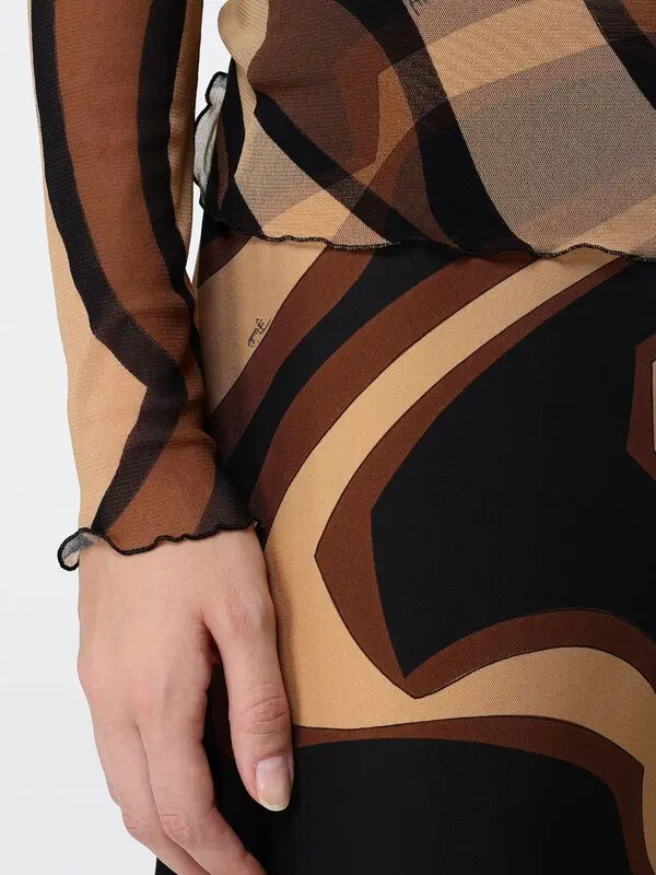Emilio Pucci Long Sleeve High Neck Top