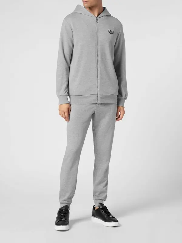 Philipp Plein Zip-up Hooded Jacket With Logo Detail