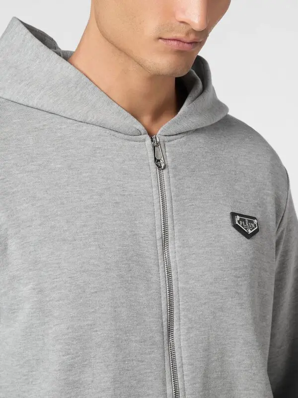 Philipp Plein Zip-up Hooded Jacket With Logo Detail