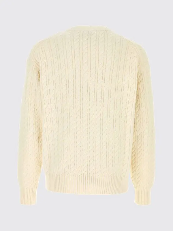 Kenzo Embroidered Logo Cotton And Wool Blend Crewneck Sweater - White