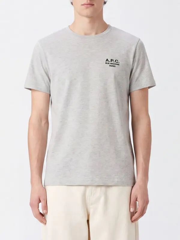 A.p.c. Slim Fit Cotton T-shirt With Contrast Logo - Black