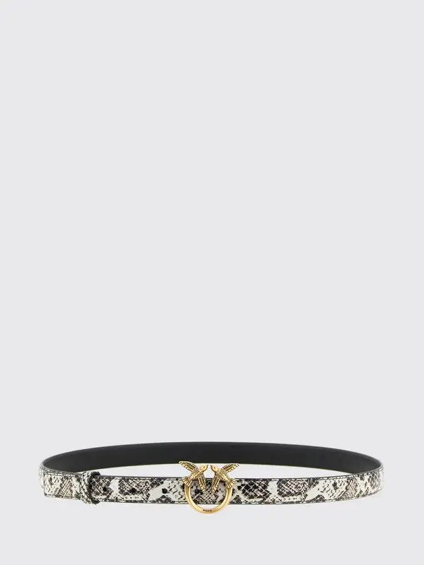 Pinko Logo Buckle Belt - Grey