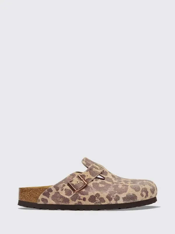 BIRKENSTOCK Leopard Print Heeled Clogs - Multicolor
