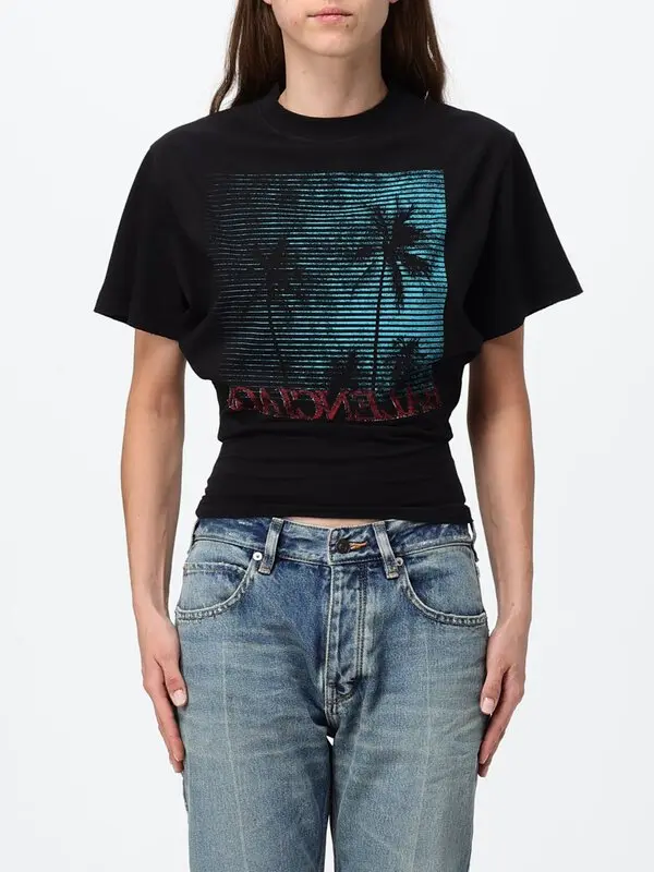Balenciaga Sunset Palms" Cropped T-shirt