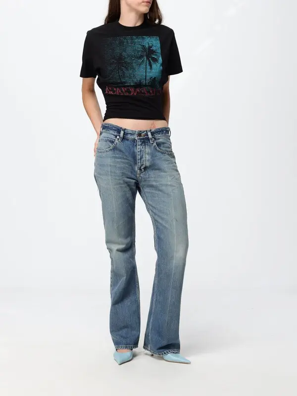 Balenciaga Sunset Palms" Cropped T-shirt