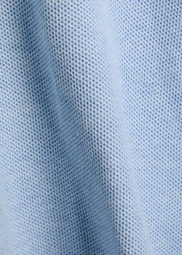Polo Ralph Lauren Logo-embroidered Half-zip Piqué Cotton Jumper - Blue