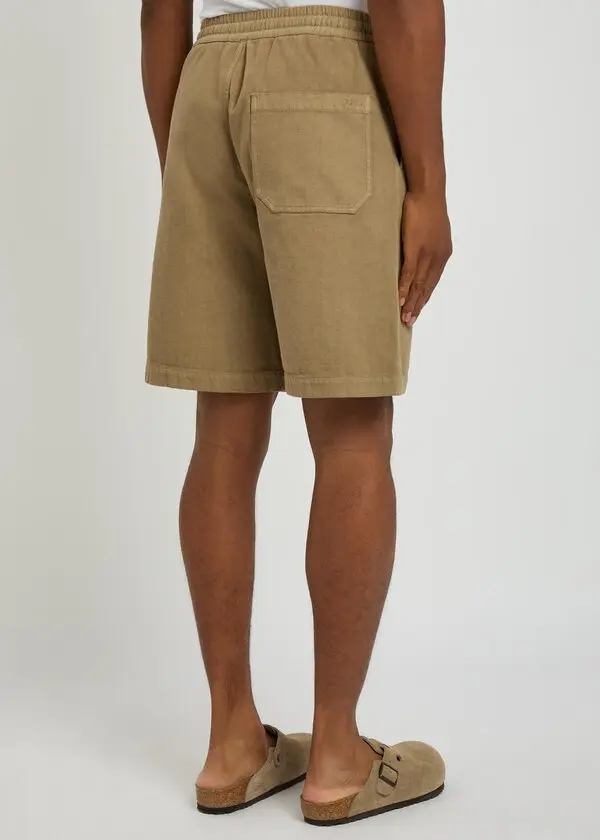 A.p.c. Logo-embroidered Cotton-twill Shorts