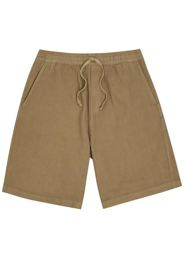 A.p.c. Logo-embroidered Cotton-twill Shorts
