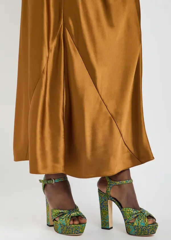 JIMMY CHOO Heloise 120 Brocade Platform Sandals