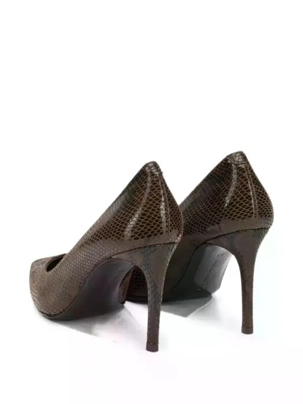 SERGIO LEVANTESI Snakeskin Effect Pointed Toe Pumps
