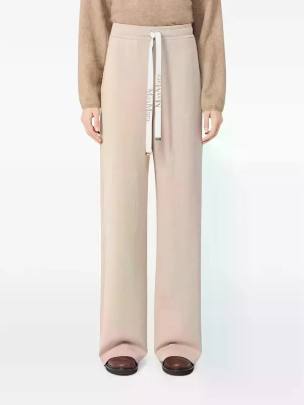 Max Mara Wide Leg Track Pants With Drawstring Waist