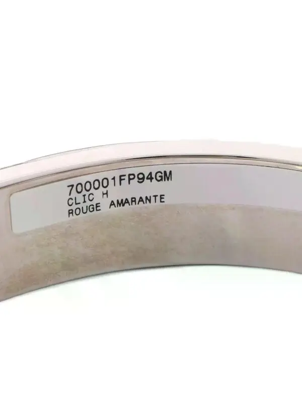 Hermès Clic H Enamel Bangle - Silver