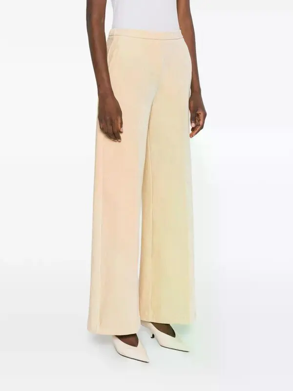 FORTE_FORTE Beige Corduroy Wide Leg Trousers