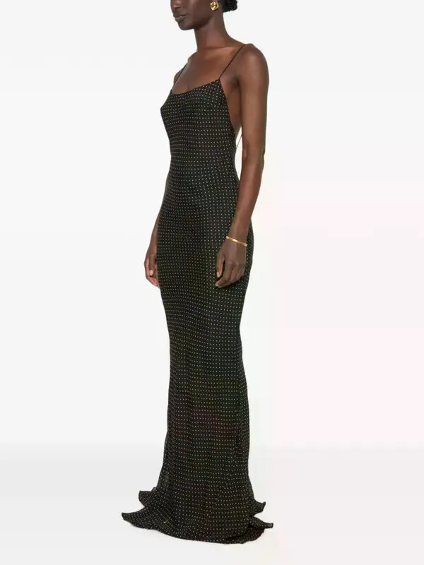 Andamane Ninfea Polka-dot Maxi Dress