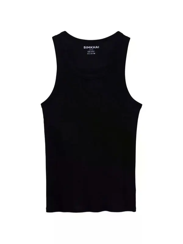 Simkhai Ribbed Scoop-neck Tank Top - Black