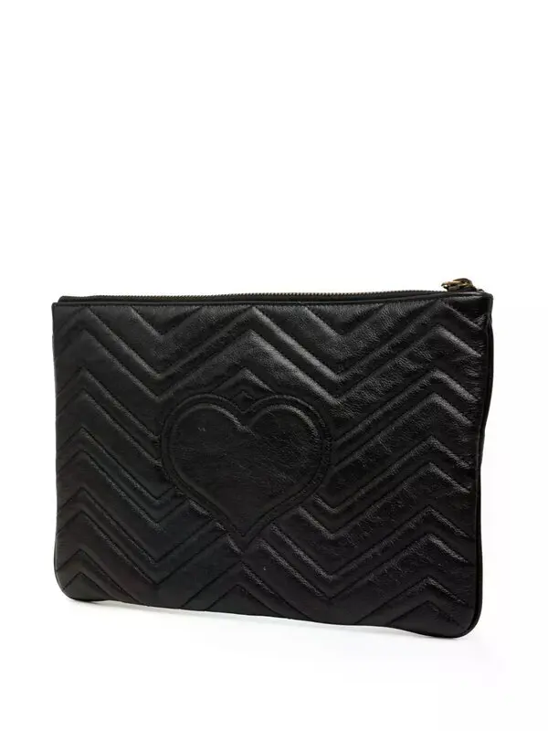 Gucci Gg Marmont Matelasse Leather Clutch Bag