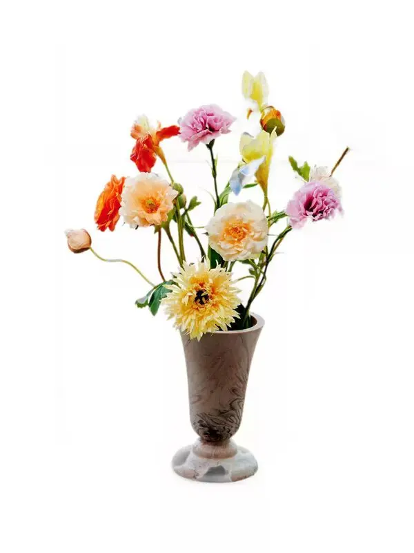FLOWERISM STUDIO Blue Iris And Orange Rose Mix Bouquet